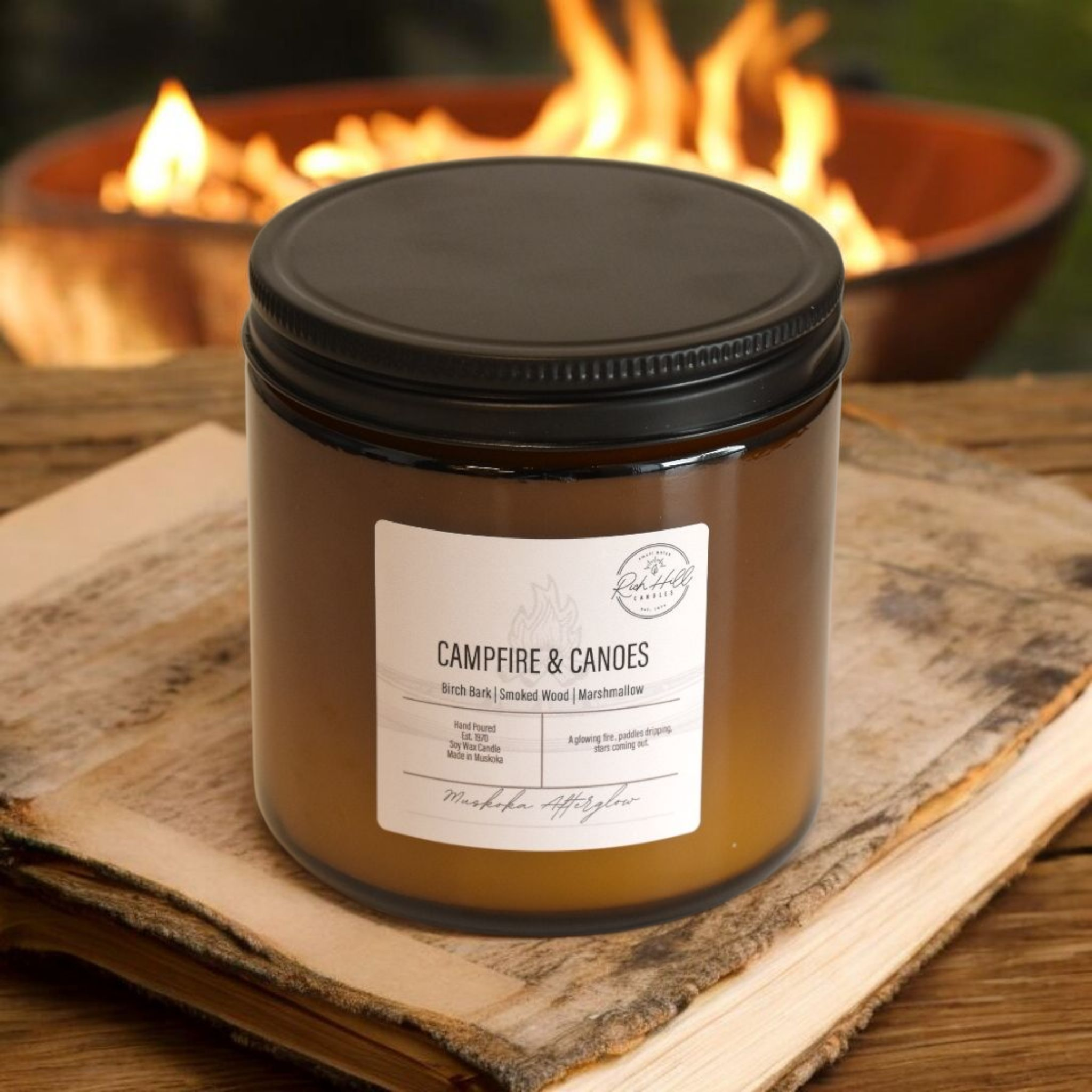 Campfire & Canoes Muskoka Afterglow soy scented Jars – Rich Hill ...